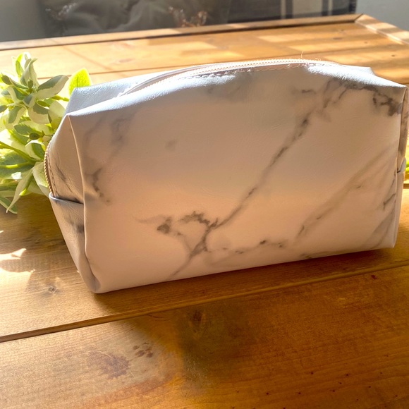Bags | New White Marble Makeup Bag | Poshmark